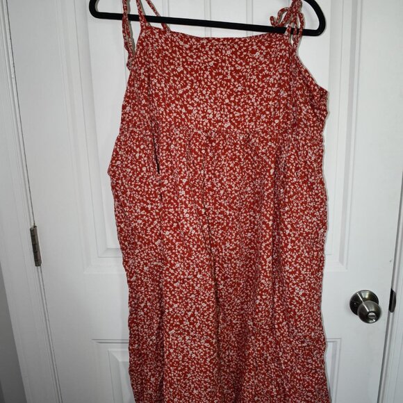Old Navy | Dresses | Old Navy Red Floral Dress | Poshmark